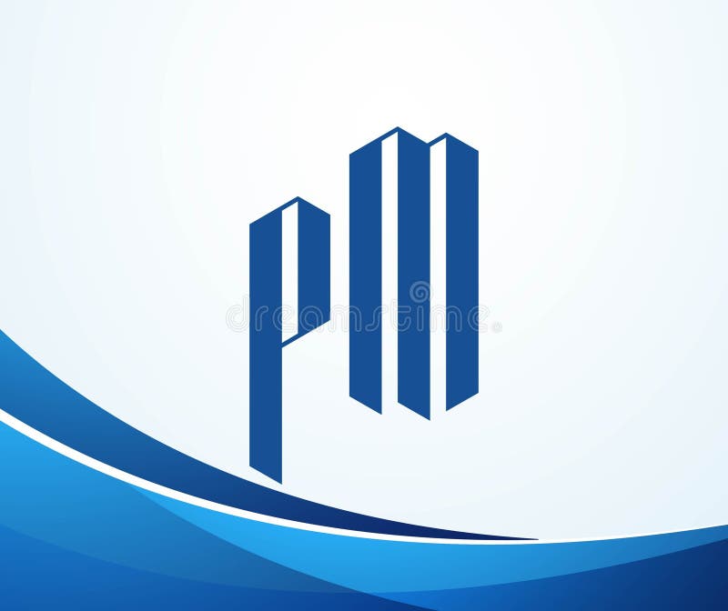 PM Alphabet Letter Logo Design Template Elements Stock Vector ...