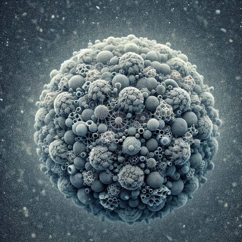 PM2.5 Dust Particles As Seen through a Microscope. Highlight the ...