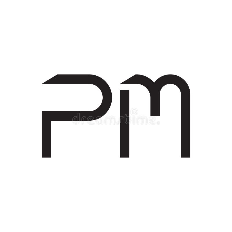 Pm Initial Letter Vector Logo Icon Stock Vector - Illustration of ...
