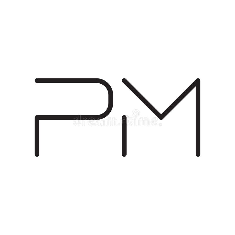 Pm Initial Letter Vector Logo Icon Stock Vector - Illustration of ...