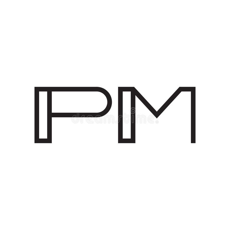 Pm Initial Letter Vector Logo Icon Stock Vector - Illustration of ...