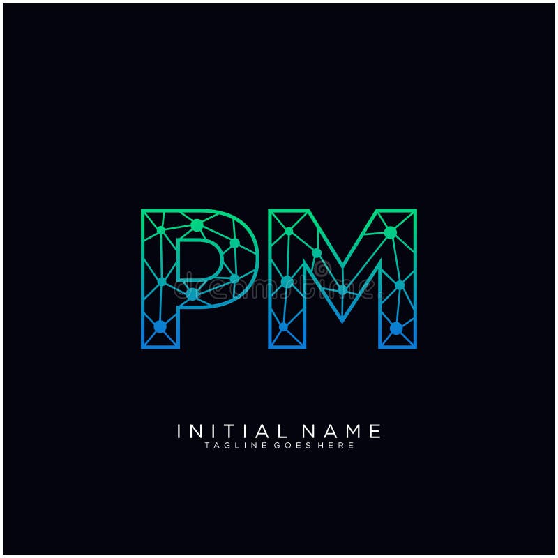 PM Letter Logo Icon Design Template Elements Stock Vector ...