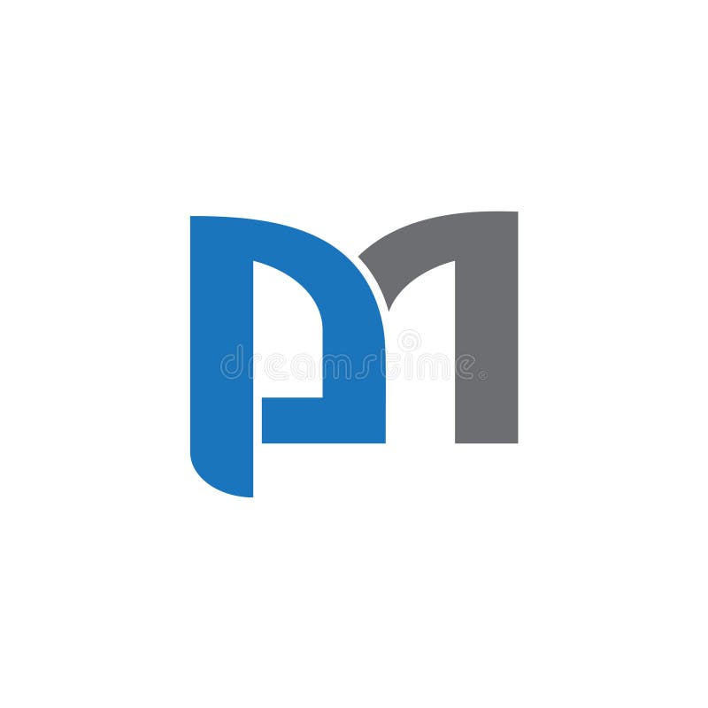 PM Letter Monogram Initial Logo Design Template Vector Illustration. PM ...