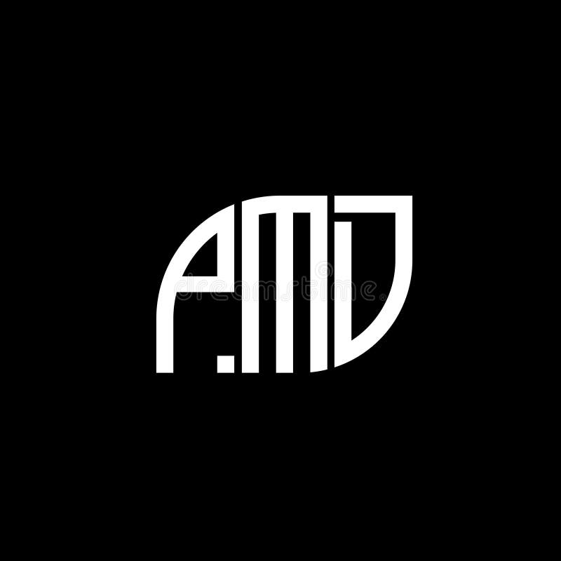 PMD Letter Logo Design on Black Background.PMD Creative Initials Letter ...