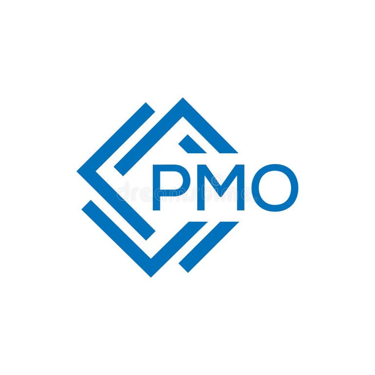 PMO Letter Logo Design on White Background. PMO Creative Circle Letter ...