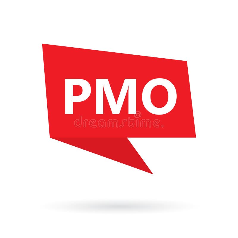 PMO Project Management Office Acronym on a Speach Bubble Stock Vector ...