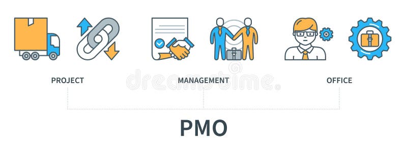 PMO Project Management Office Vector Infographics Stock Illustration ...