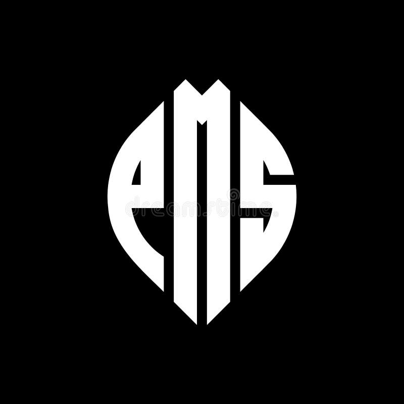 PMS Circle Letter Logo Design with Circle and Ellipse Shape. PMS ...