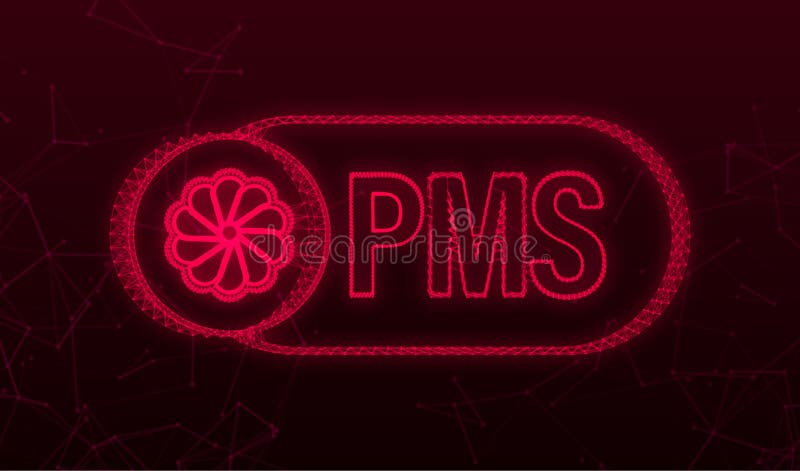 PMS Plexus Sign. Editable Vector Stroke. Vector Illustration. Calendar ...