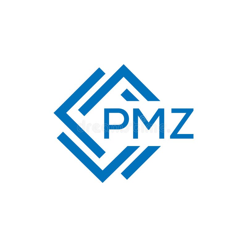 PMZ Letter Logo Design on White Background. PMZ Creative Circle Letter ...