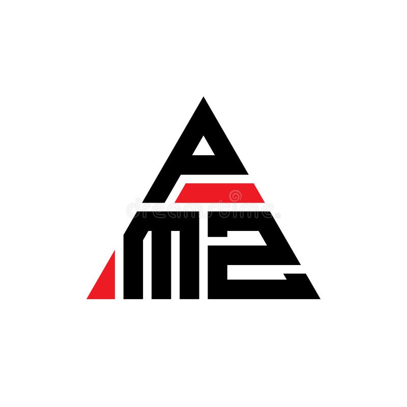 PMZ Triangle Letter Logo Design with Triangle Shape. PMZ Triangle Logo ...