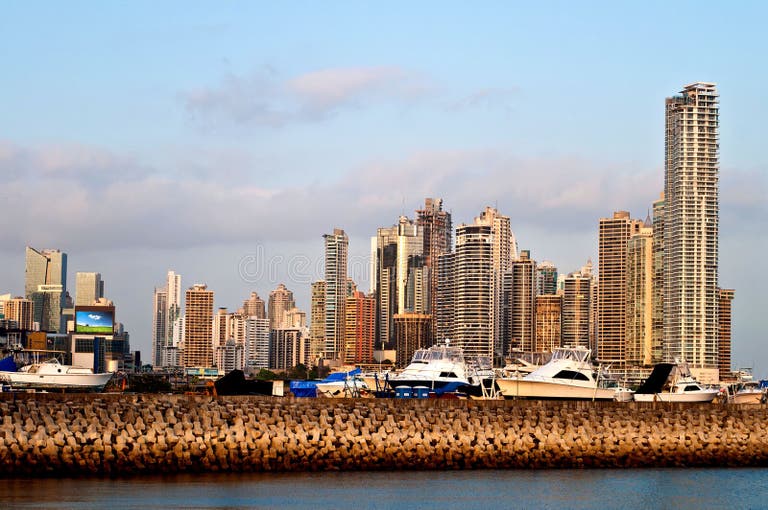 Pnama City skyline stock photo. Image of skyscraper, construction ...
