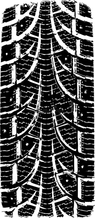 Trace De Enroulement Des Pneus Illustration de Vecteur - Illustration ...