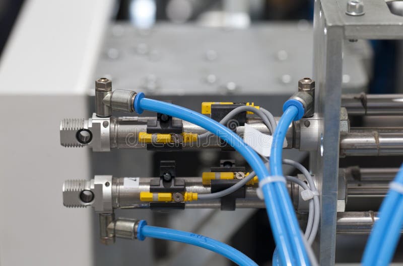 Pneumatic machine detail stock photo. Image of steel - 95016674