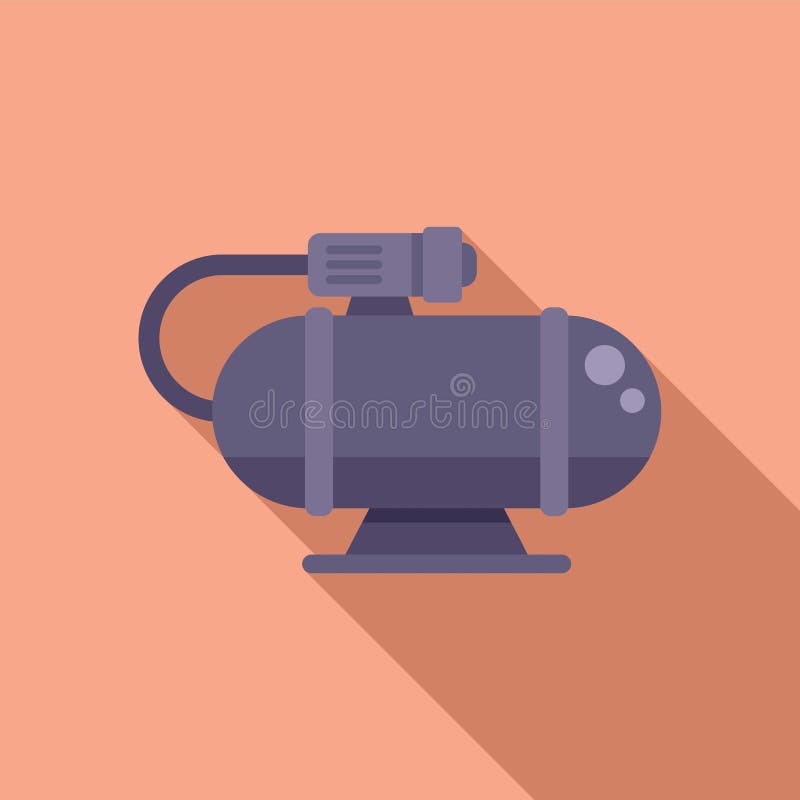 Pneumatic Compressor Icon Flat Vector. Pressure Tank Stock Vector ...