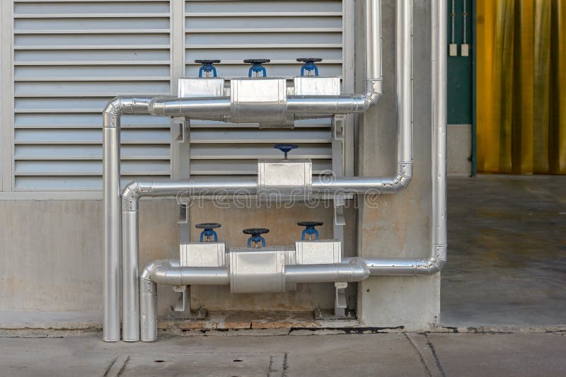 Pneumatic Control Valve in a Steam Heating System Stock Image - Image ...