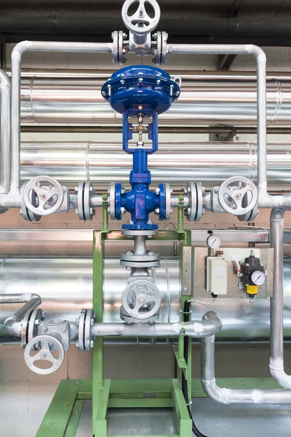 Pneumatic Control Valve in a Steam Heating System Stock Photo - Image ...