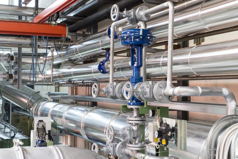 Pneumatic Control Valve in a Steam Heating System Stock Photo - Image ...