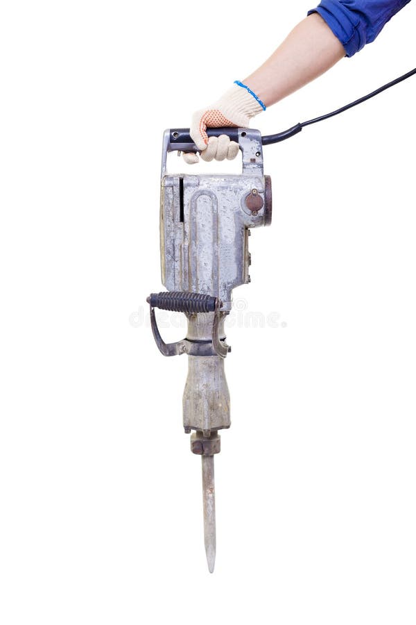 Pneumatic Hammer Drill Equipment Isolated Stock Photo - Image of ...