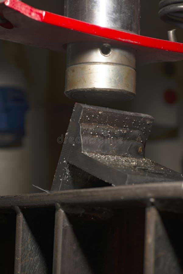 A pneumatic press bends stock photo. Image of process - 349192614
