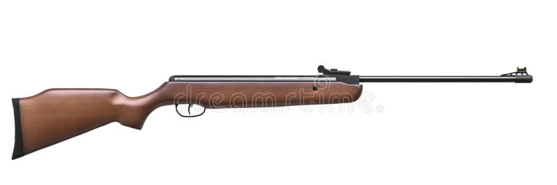 Pneumatic Rifle Isolated on White Stock Image - Image of pressure ...