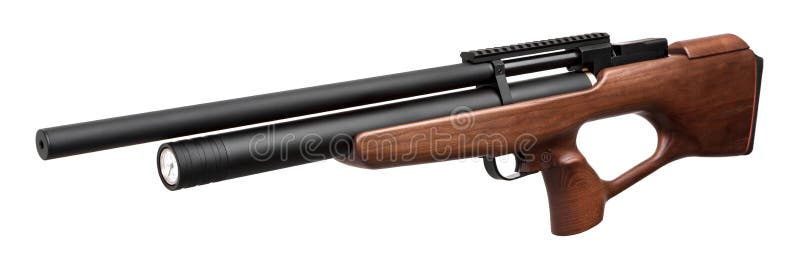 Pneumatic Rifle Isolated on White Stock Photo - Image of pneumatic ...