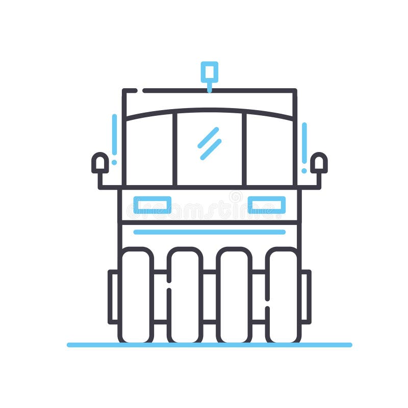 Pneumatic Roller Line Icon, Outline Symbol, Vector Illustration ...