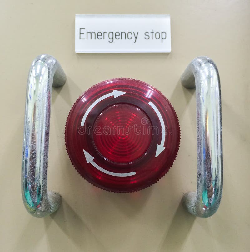 The Pneumatic Switch, Emergency Button, Emergency Switch. Stock Photo ...