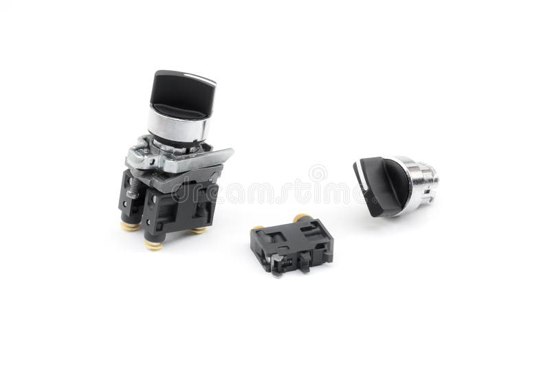 The Pneumatic Switch, Emergency Button, Emergency Switch. Stock Photo ...