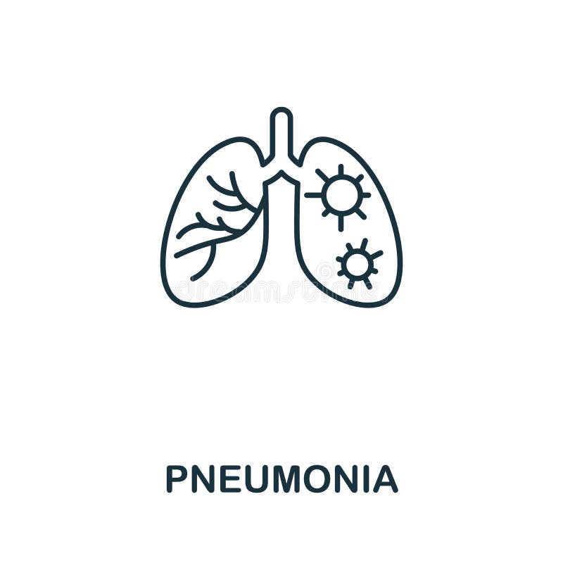 Pneumonia Icon. Simple Illustration from Coronavirus Collection Stock ...