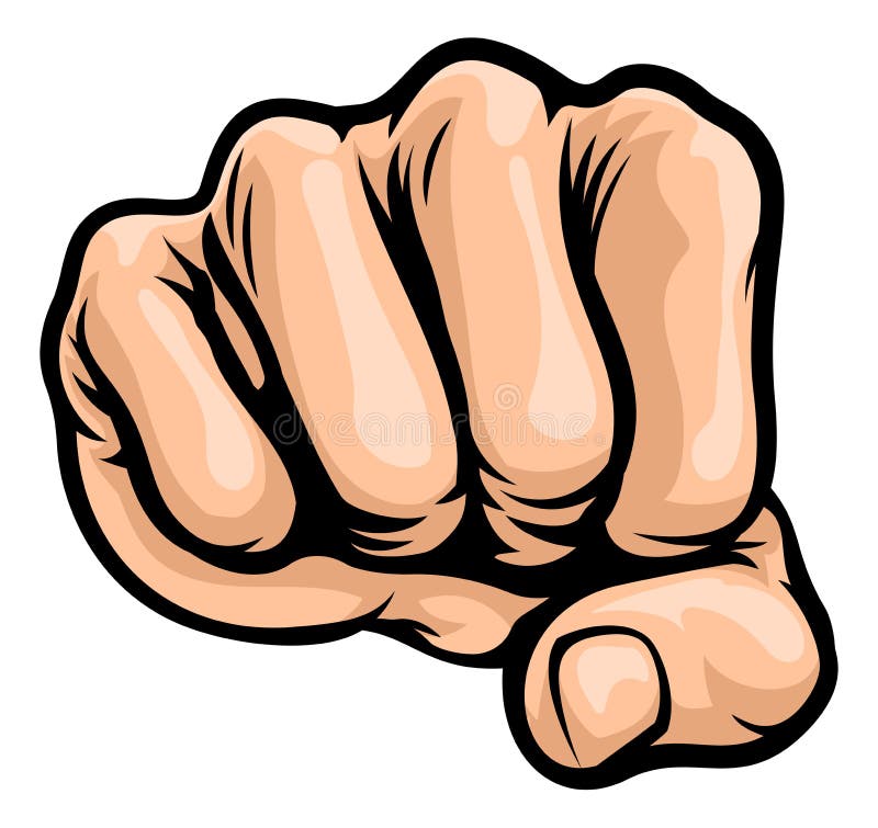 PNF Art Style Cartoon Fist ilustração do vetor. Ilustração de cartoon ...