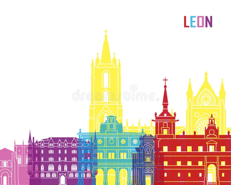 PNF da skyline de Leon ilustração do vetor. Ilustração de arquivo ...