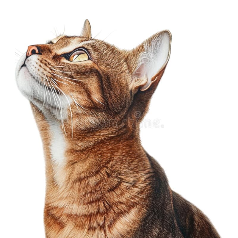 PNG Abyssinian Cat Portrait on Transparent Background Stock ...