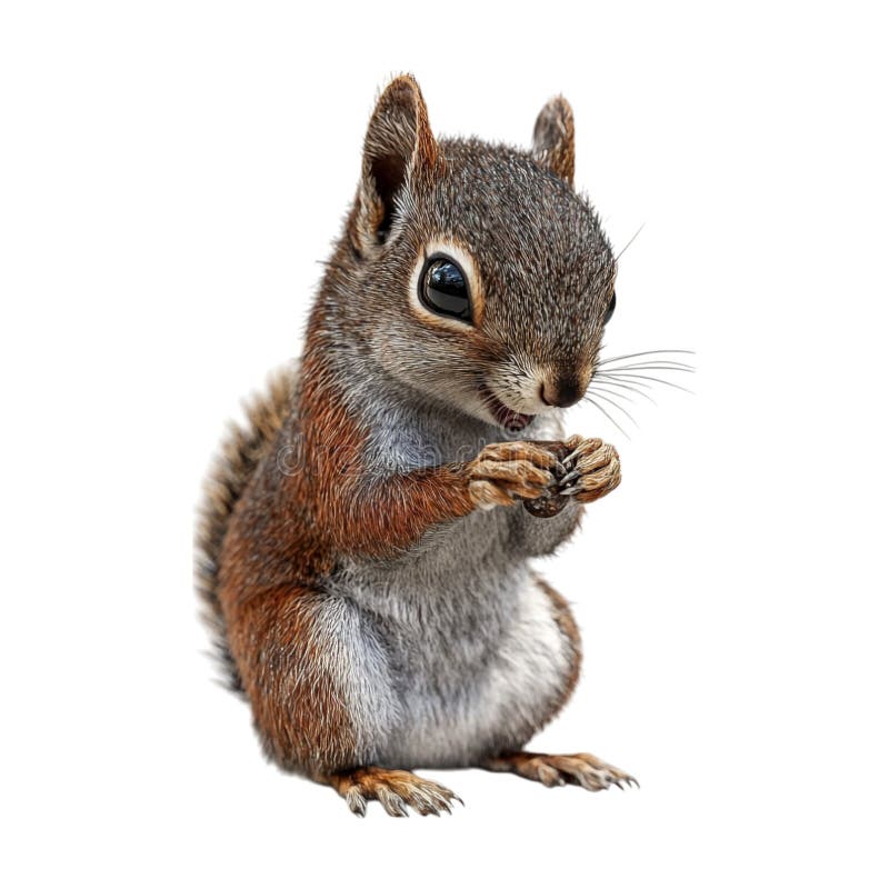 PNG Adorable Squirrel on Transparent Background Stock Illustration ...