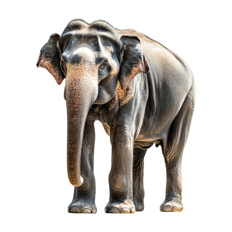 PNG African Elephant Standing on Transparent Background Stock ...