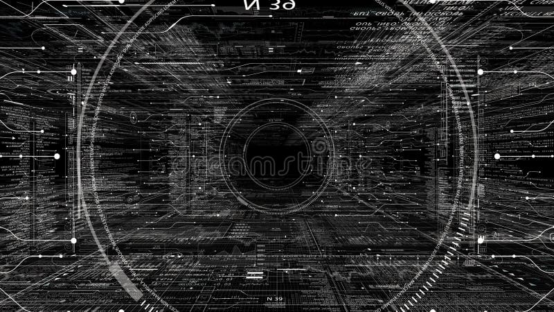 PNG Alpha. HUD Technological Intro. Flying through Digital HUD Target ...
