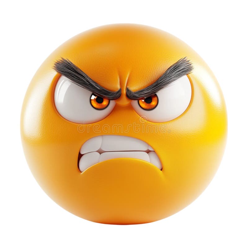PNG Angry Emoji on Transparent Background Stock Illustration ...