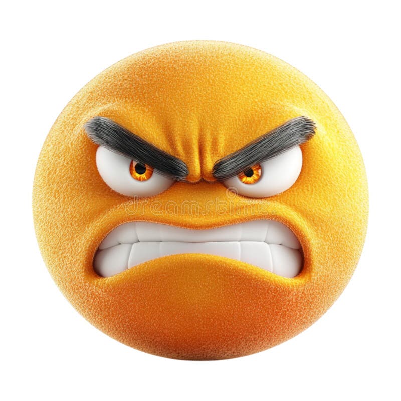 PNG Angry Emoji on Transparent Background Stock Illustration ...