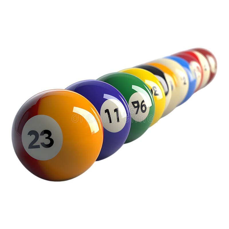 PNG Array of Billiard Balls Against a Transparent Background for Sports ...