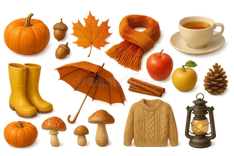 Png Autumn Objects Collection with Pumpkins, Leaves, and Cozy Elements ...