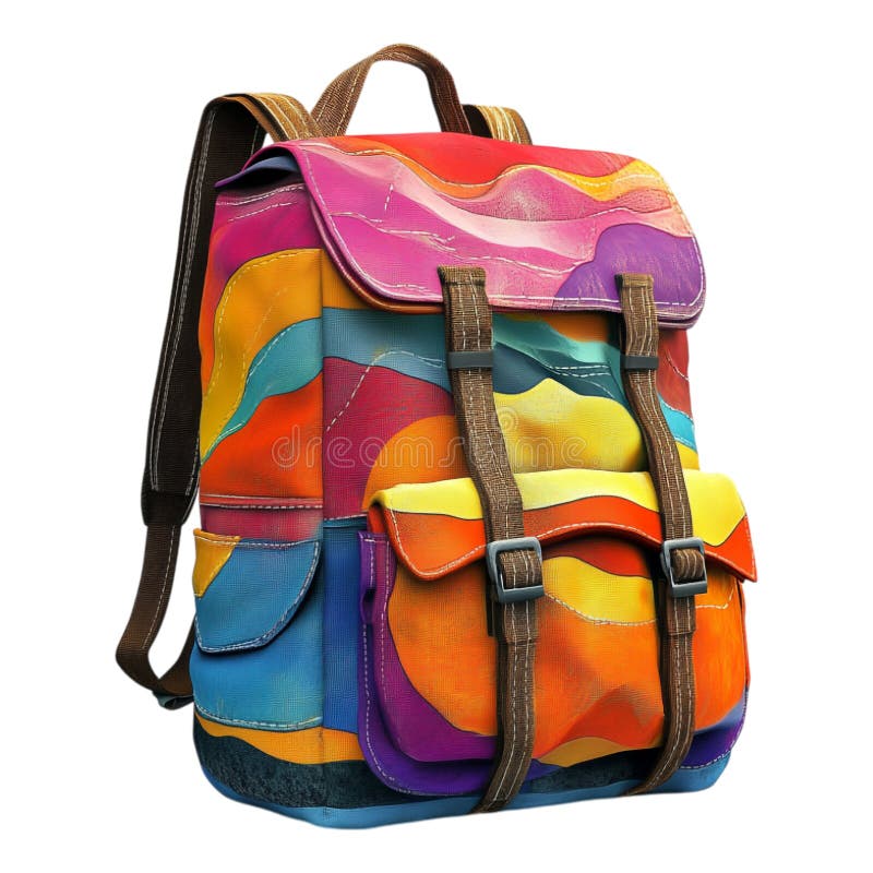 PNG Backpack Bags Against Transparent Back Ground Stock Illustration ...