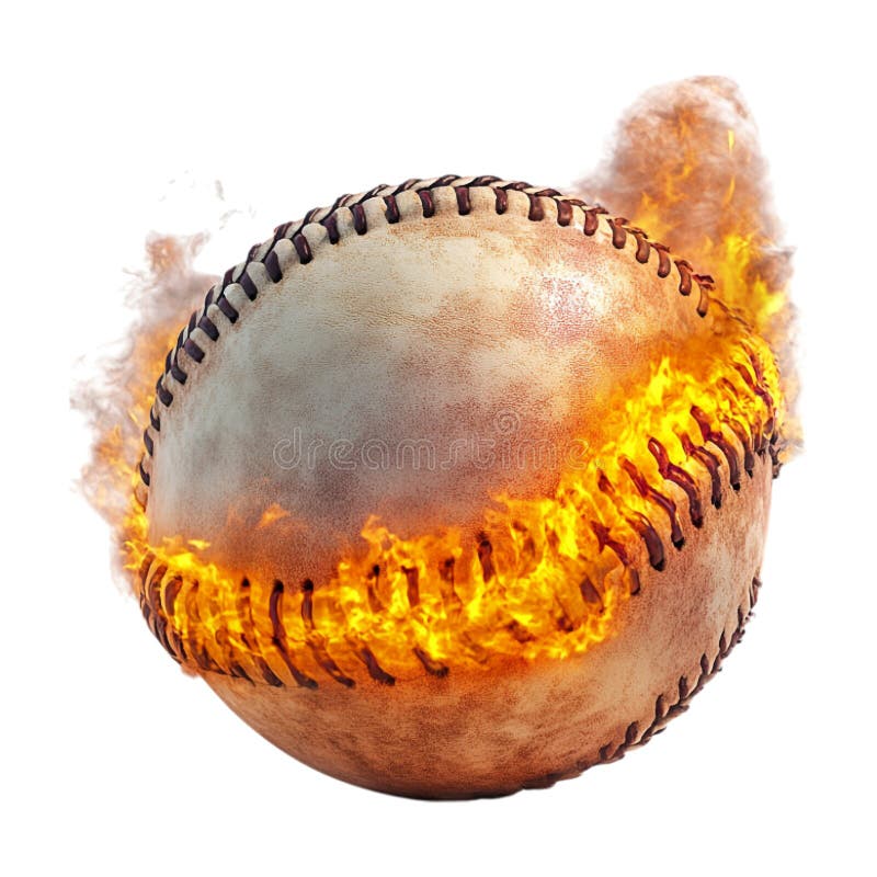 PNG Baseball with Fire on Transparent Background - Ai Generated Stock ...