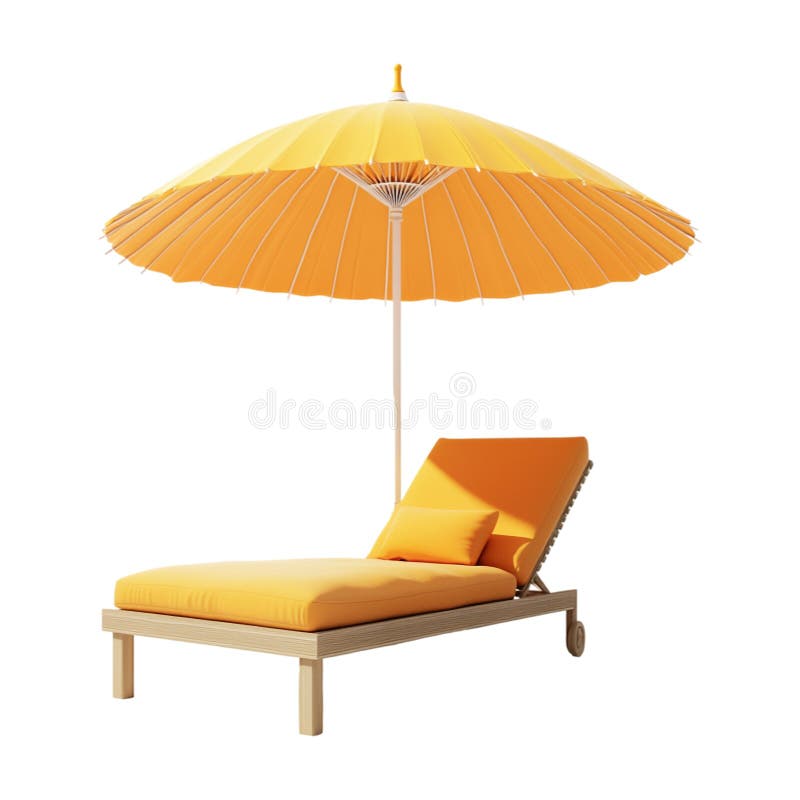 PNG Beach Bench with Umbrella on Transparent Background - Ai Generated ...