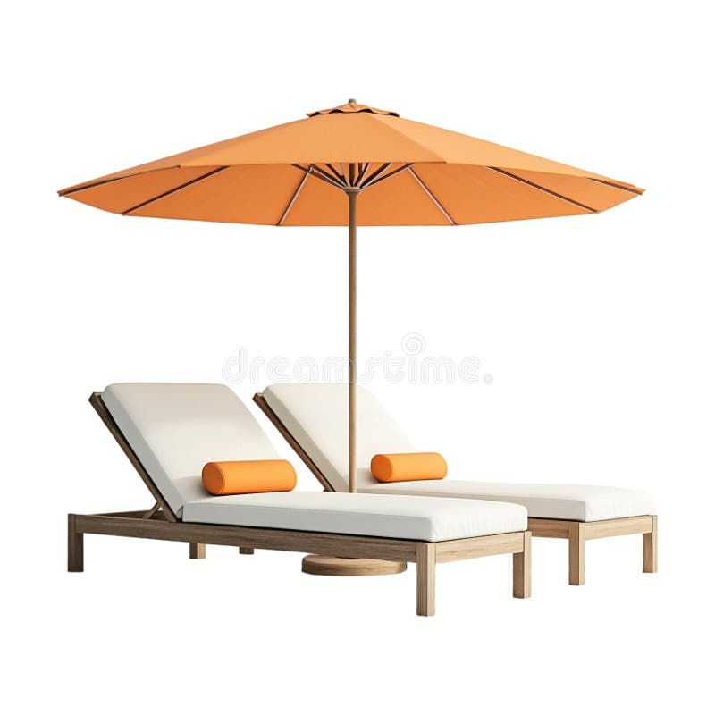 PNG Beach Bench with Umbrella on Transparent Background - Ai Generated ...