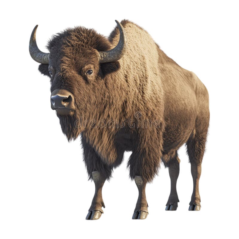 PNG Bison Animal on Transparent Background Stock Illustration ...