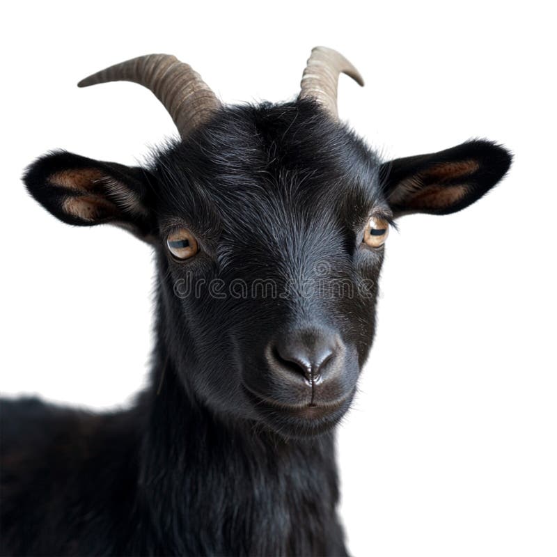 PNG Black Goat on Transparent Background Stock Illustration ...