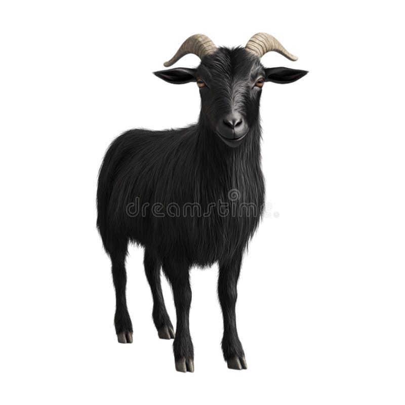 PNG Black Goat on Transparent Background Stock Illustration ...