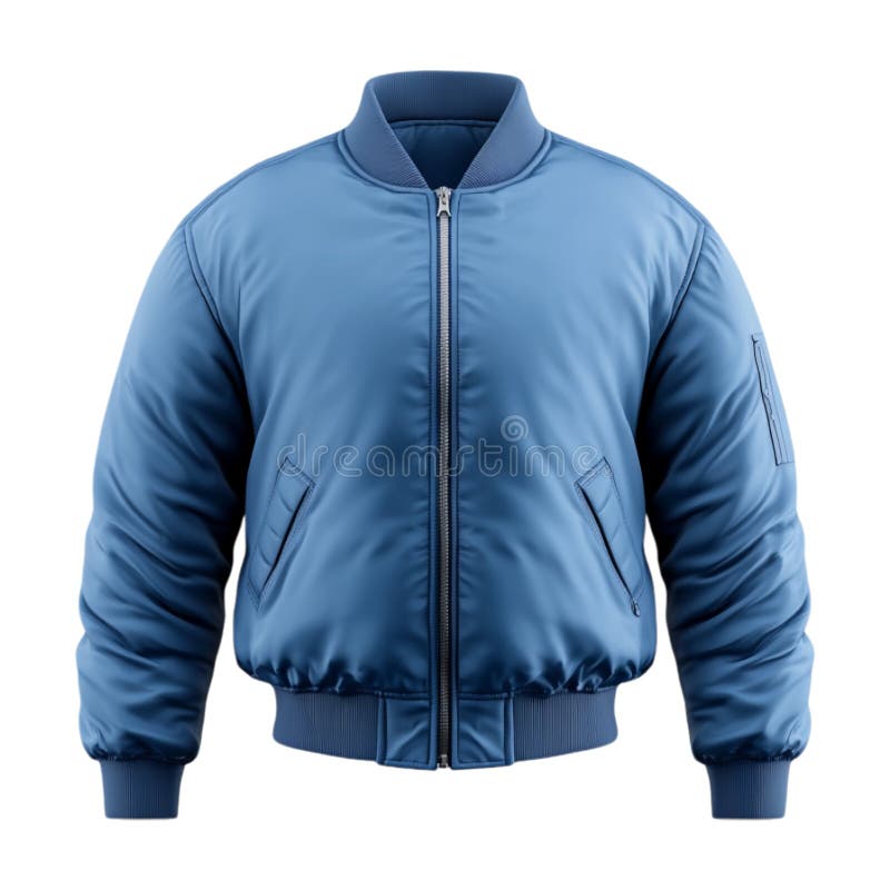 PNG Blue Bomber Jacket with Hood on Transparent Background Stock ...