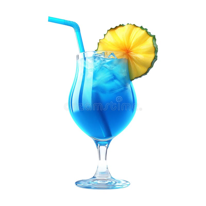 PNG Blue Cocktail Drink on Transparent Background - Ai Generated Stock ...