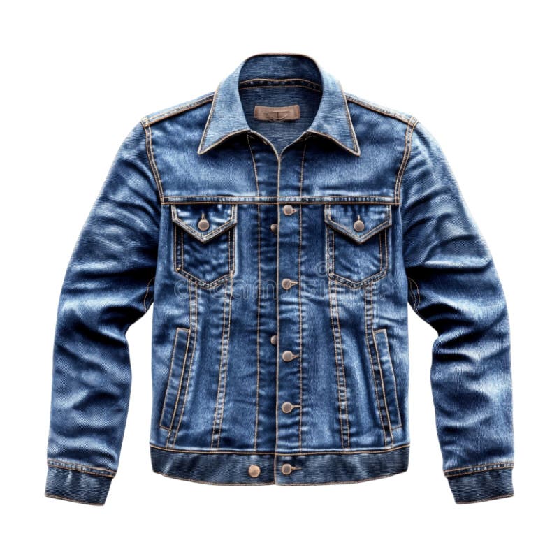 PNG Blue Denim Jacket on Transparent Background Stock Illustration ...
